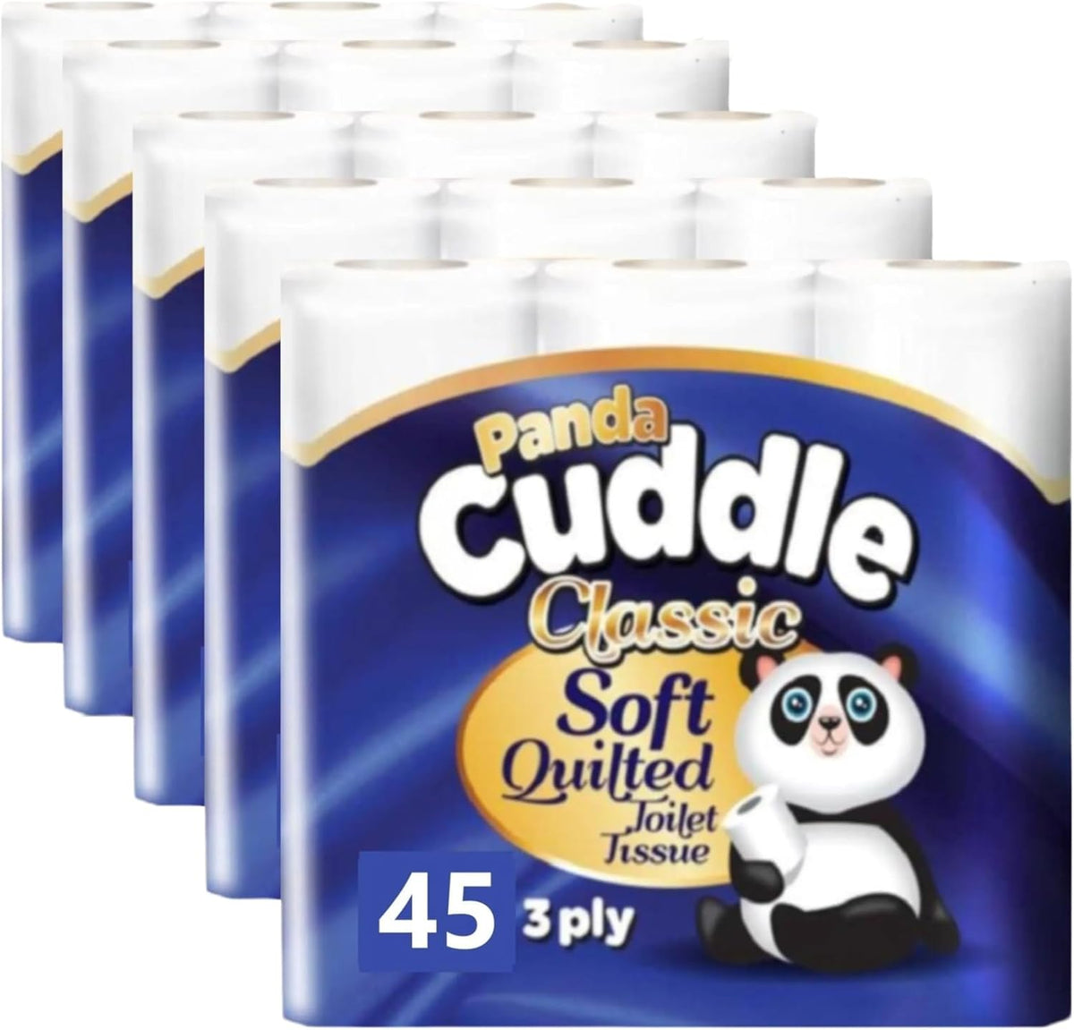 Panda Cuddle Standard 3 Ply Toilet Rolls (Various Amounts ...